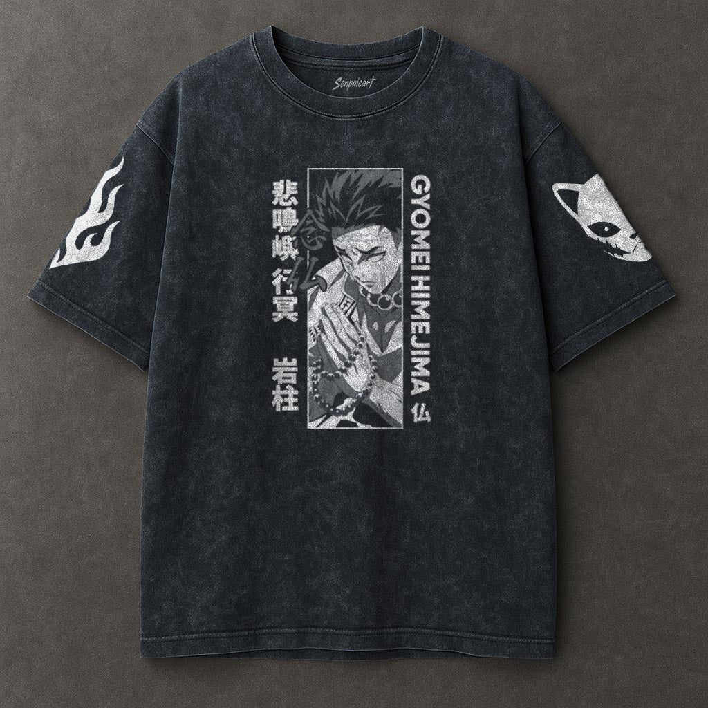 Demon Slayer Billowy Blue Washed T-shirt